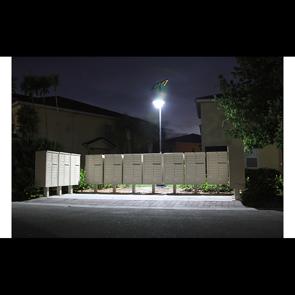 Model SL15 - Solar powered LED street light with pole